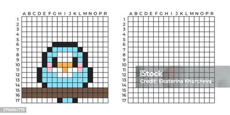 어린이를 위한 복사 교육용 게임 만화 앵무새 새 어린 아이들을 위한 숫자로 색칠하기 아쿠아모자이크 다양한 종류의 모자이크