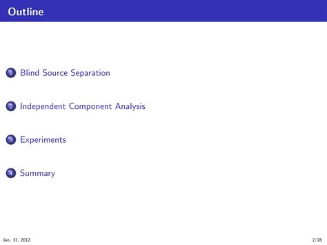 Independent Component Analysis Ppt