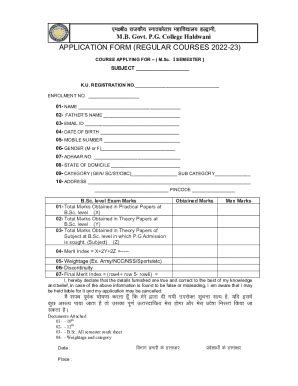 Fillable Online Application Form Fax Email Print Pdffiller