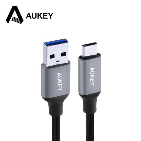 AUKEY Type C Cable USB 3 0 3A Type C Cable Braided USB C Cable USB A To Usb C Fast Data
