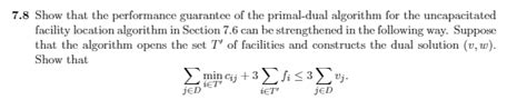 solved 7 8 ﻿show that the performance guarantee of the