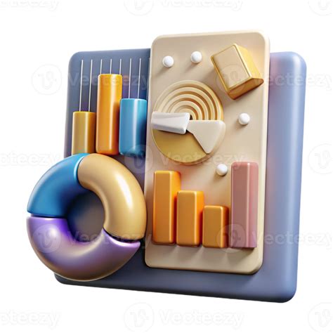 Beautiful Modern Data Analytics Charts Graphs Cutout For Business