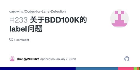 关于bdd100k的label问题 · Issue 233 · Cardwing Codes For Lane Detection · Github