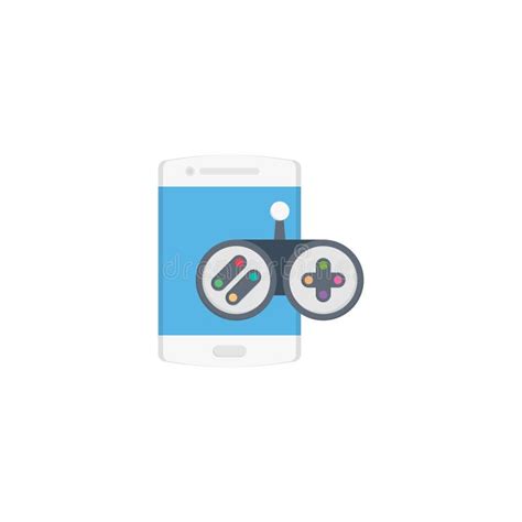 Mobile Controller Vector Flat Colour Icon Stock Vector Illustration Of Device Mobile