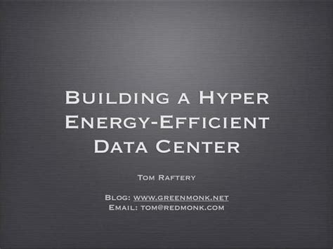 Reducing A Data Centers Carbon Footprint Ppt