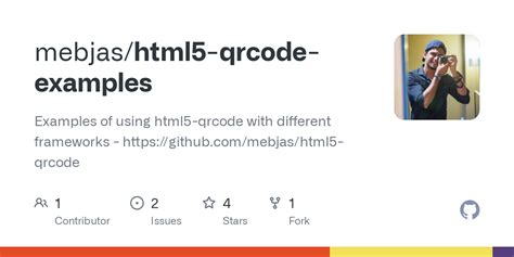 GitHub Mebjas Html Qrcode Examples Examples Of Using Html Qrcode With Different Frameworks