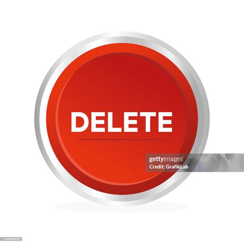 Red Delete Button Icon With Bold White Text High Res Vector Graphic Getty Images