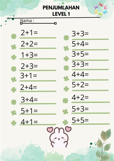 Matematika Prasekolah Lembar Kerja Matematika Matematika Dasar