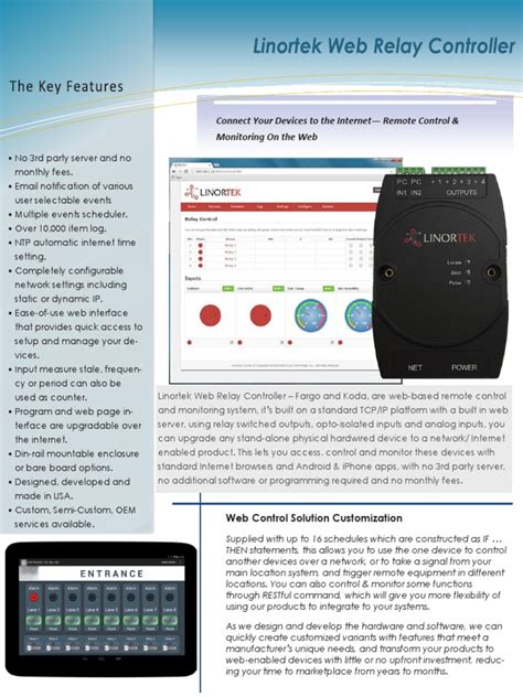 Web Relay Controller Brochure Pdf World Wide Web Internet And Web