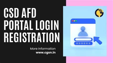 CSD AFD Login Registration New Process 2024 CGSN