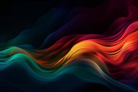 Premium Ai Image A Colorful Line Abstract Background With A Black Background