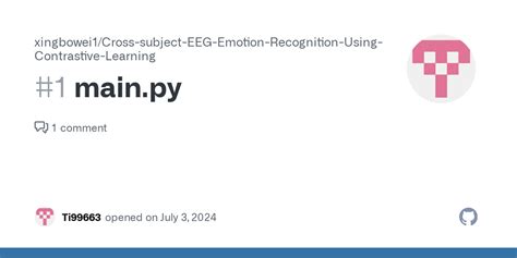 Mainpy · Issue 1 · Xingbowei1cross Subject Eeg Emotion Recognition