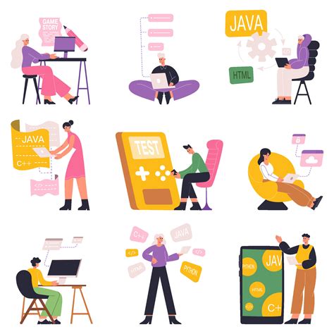 software developers game designers javascript programmers characters