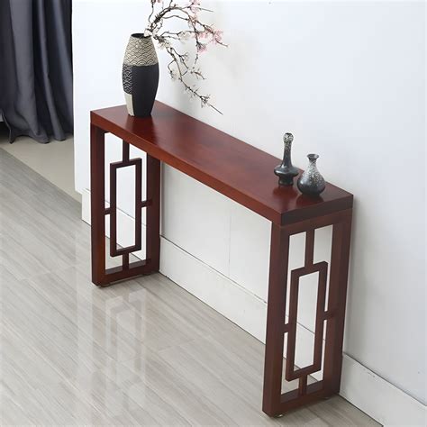 Solid Wood Console Table Rectangle Accent Table For Hall 29 53 Inch Tall Console Tables