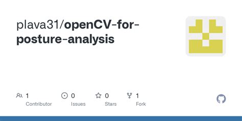 GitHub Plava OpenCV For Posture Analysis