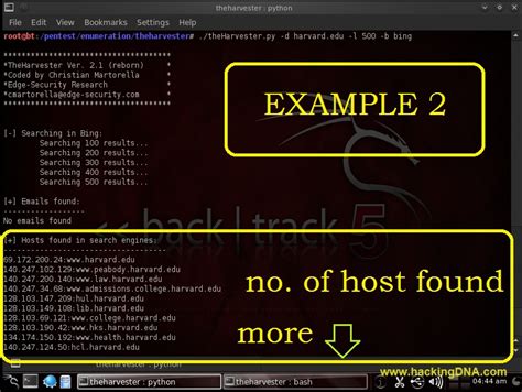 HackingDNA Harvester On Backtrack 5