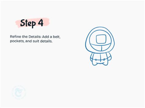 How To Draw Cute Squidgame Guard Step By Step