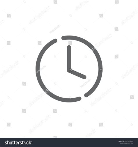 Clock Outline Icon Stock Vector Royalty Free 1023208978 Shutterstock