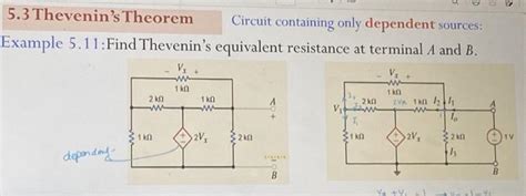 Solved Thevenin S Theorem Circuit Containing Only Chegg Com
