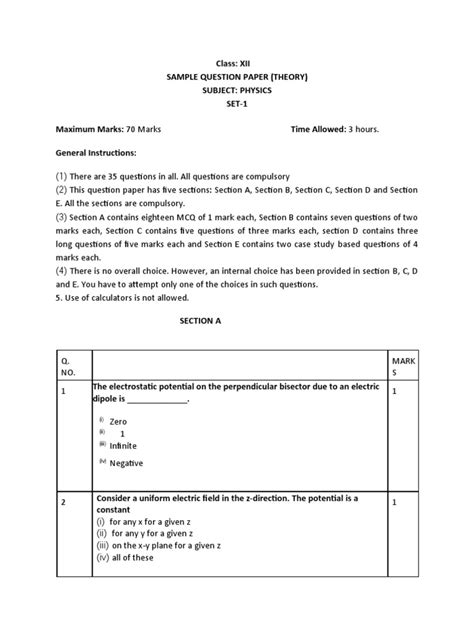 Physics Sample Paper Set 1 Pdf Pn Junction Capacitor Physics Sample Paper Set 1 Pdf Pn Junction Capacitor