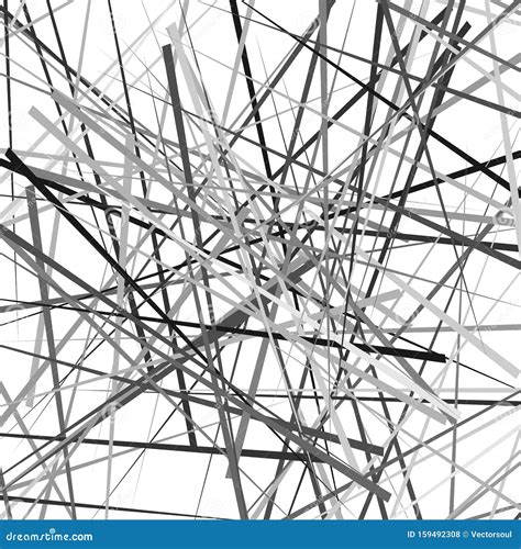 Random Chaotic Lines Irregular Geometric Pattern Texture Abstract Art