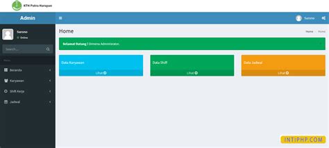 Source Code Penjadwalan Kerja Karyawan Dengan Php Sederhana Inti Php