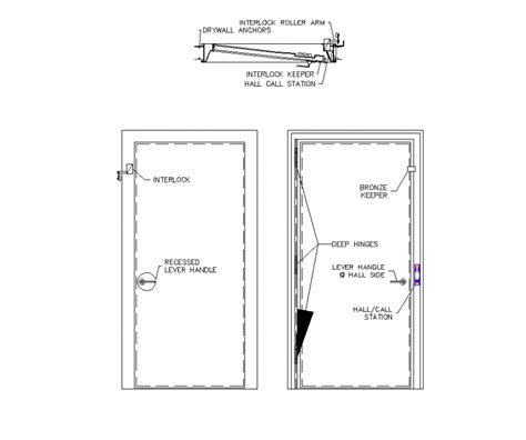 Housing Door Structure Detail Elevation 2d View Autocad File