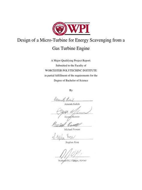 Pdf Design Of A Micro Turbine For Energy Scavenging From A Gas
