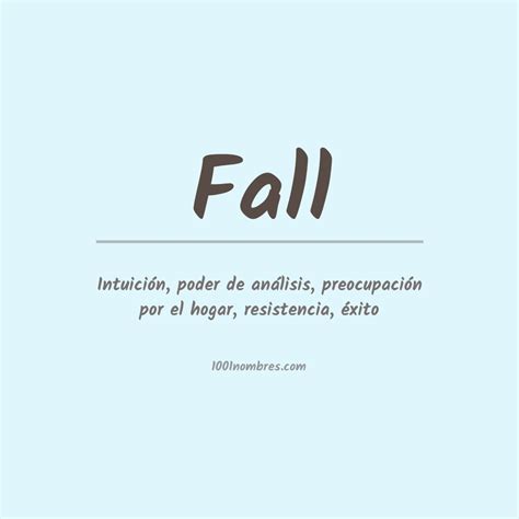 Significado Del Nombre Fall