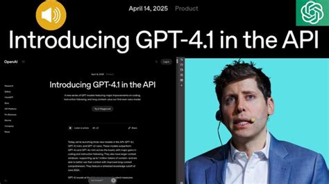 Gpt 41 Openais Announcement Full Audio Abdelwahed Igoui