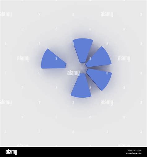D Rendering Pie Chart Isolated On White Background Stock Photo Alamy