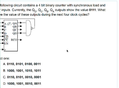 Following Circuit Contains A Bit Binary Counter Chegg