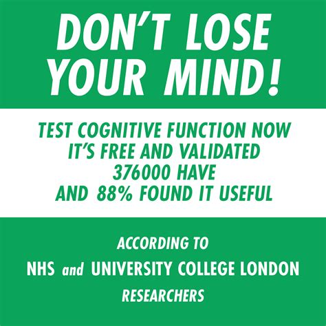Test Your Cognitive Function Dont Lose Your Mind