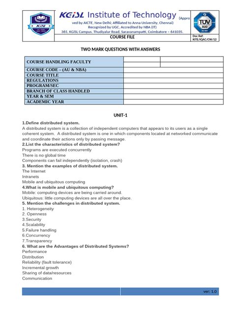 9 two mark questions with answers pdf