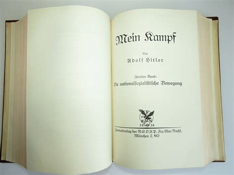 Gift edition of Mein Kampf by Adolf Hitler's 1934