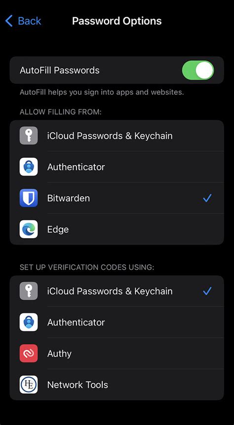 Add Bitwarden As A Provider For Verification Codes On Ios Password Manager Bitwarden