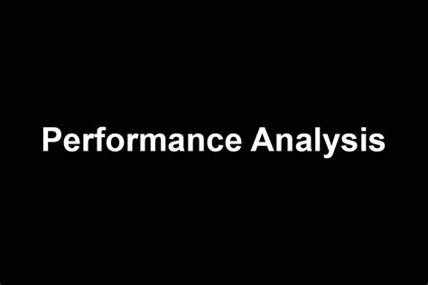 analyzing performance