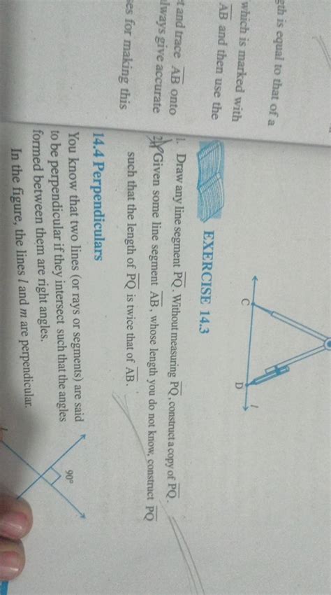 Exercise 1431 Draw Any Line Segment Pq Without Measuring Pq Constr