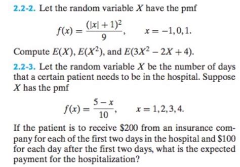 Solved Let The Random Variable X Have The Pmf Chegg