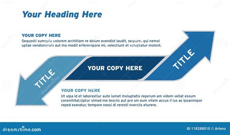 Vector Infographic Double Arrow Stock Vector Illustration Of Editable