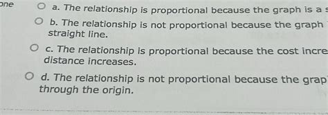 solved one a the relationship is proportional because the graph is a