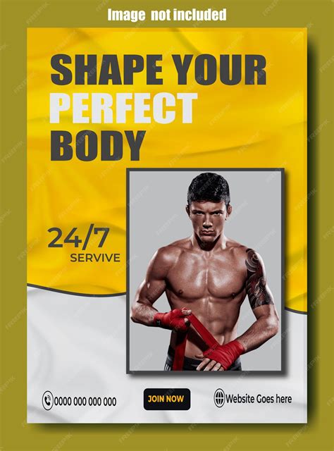 Premium Vector Professional Gym Ads Promotional Flyer Template Design