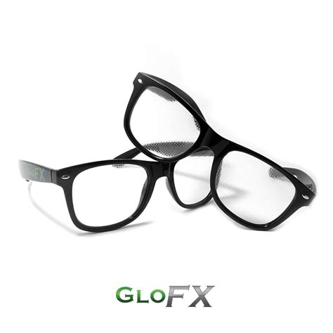 Glofx Heart Effect Diffraction Glasses Black The Rave Cave