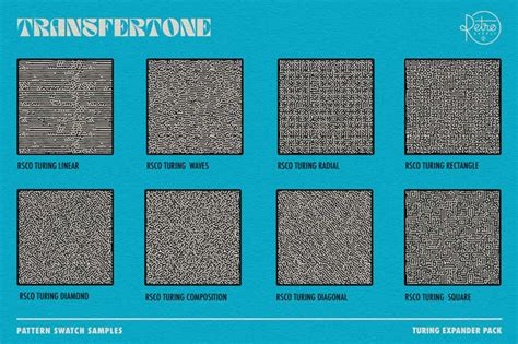 Transfertone Expander Pack Turing Pattern Swatches For Illustrator