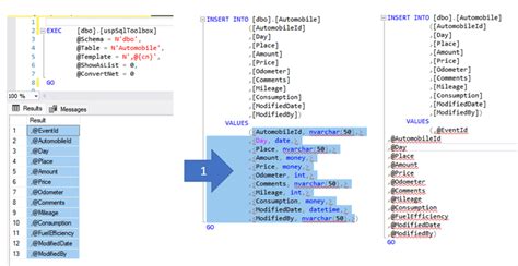 Auto Generate SQL Variable Syntax For Table Column Names