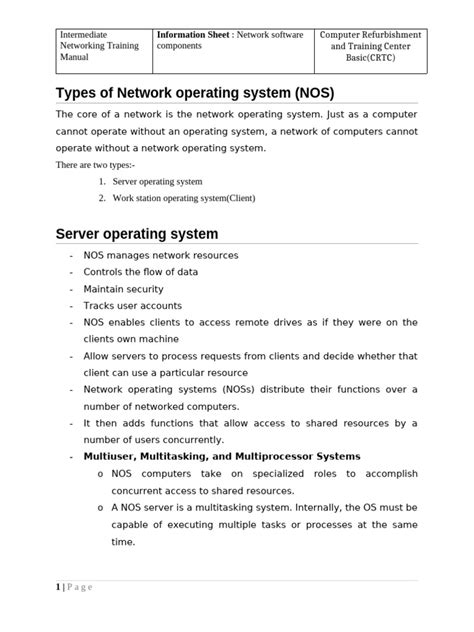1network Operating System Pdf Operating System Microsoft Windows