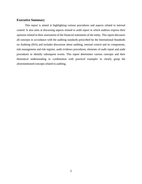 Importance Of Internal Controls And Audit Procedures