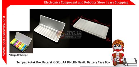 Tempat Kotak Box Baterai 10 Slot Aa R6 Lr6 Plastic Battery Case Box