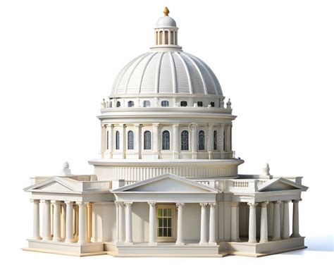 White Dome Architecture 3d Model Stock Illustration Illustration Of