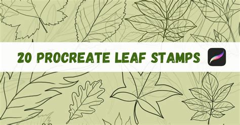 20 Beautiful Hand Drawn Procreate Leaf Brush Stamps Artsydee